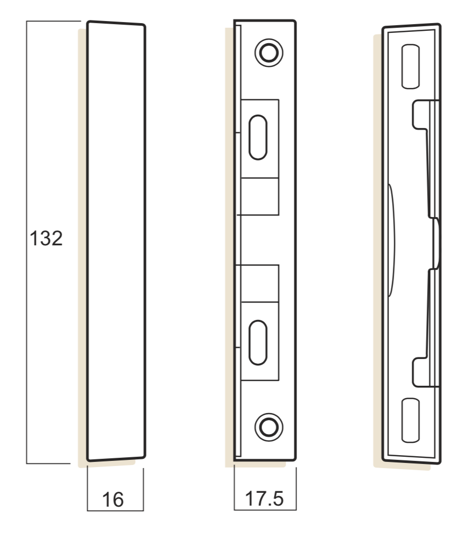 7-1402 Whitco Mawson Lock Striker - Rollerco | Window, Door & Shower ...